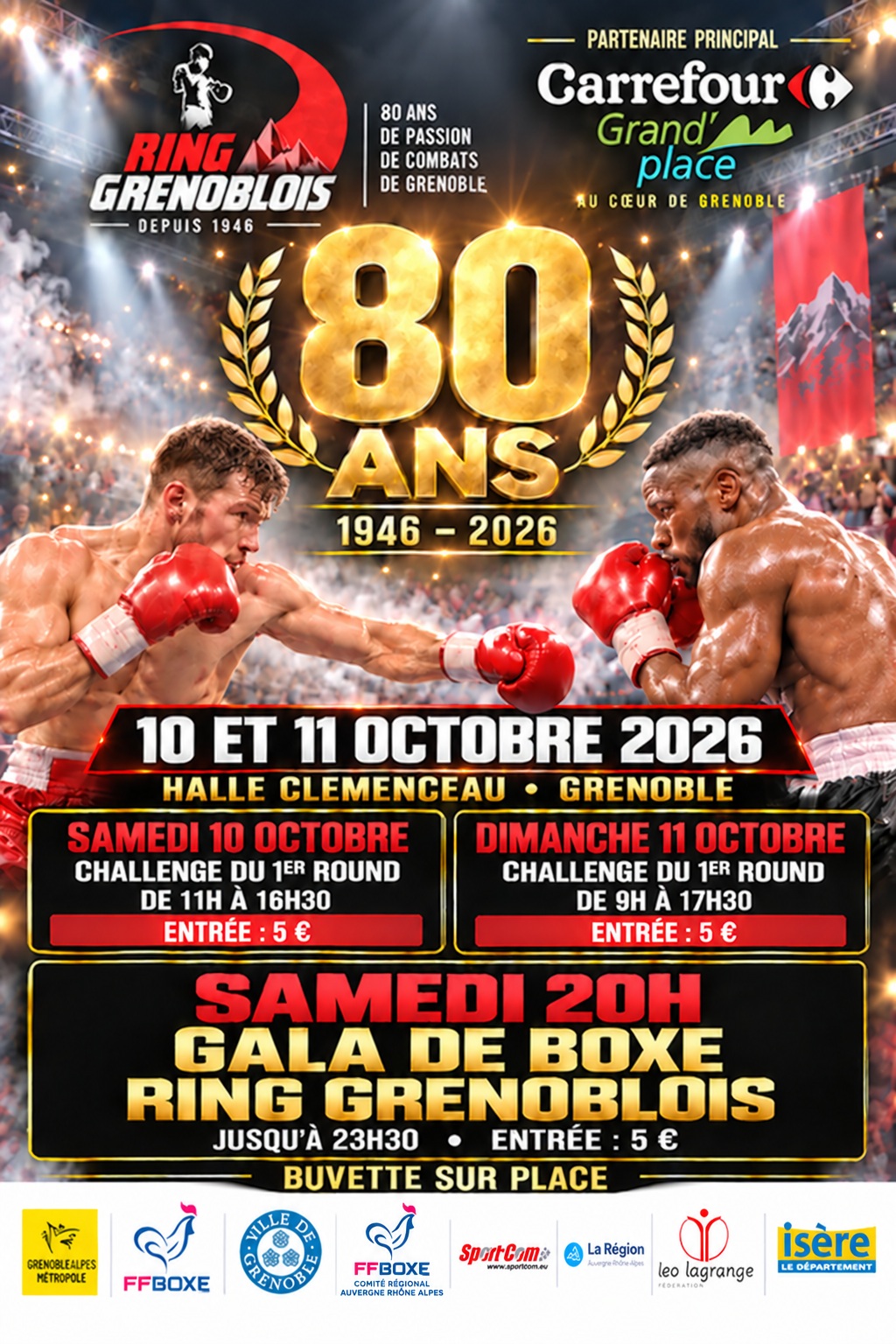 Gala Amateur 1er Round Et 80 Ans Du Club 10 Octobre 2026 Au Ring
